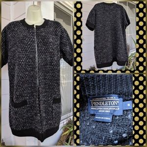 Pendleton | Sweaters | Pendleton Black With Gray Short Sleeve Cardigan ...